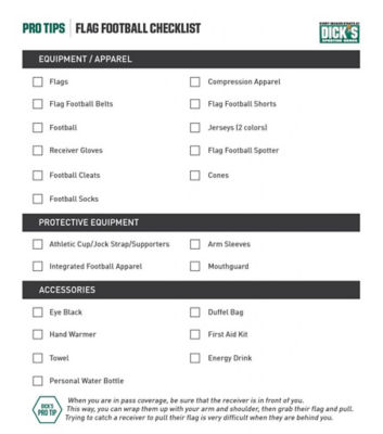 A Complete Flag Football Checklist