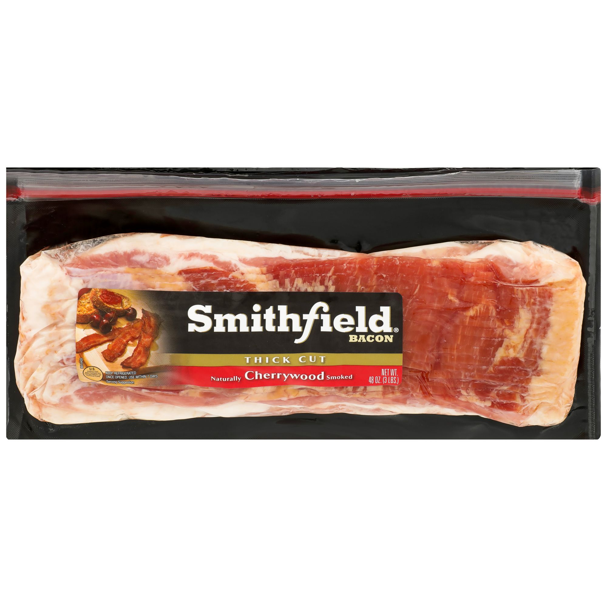 Smithfield Thick Cut Cherrywood Smoked Bacon (48 oz) | BJ's Wholesale Club