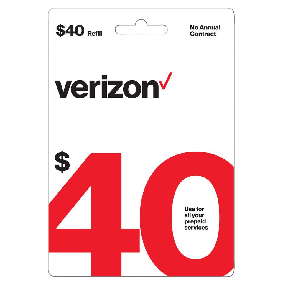 Sold - $40 Verizon Wireless Prepaid Refill Phone Card - Direct Reload ...