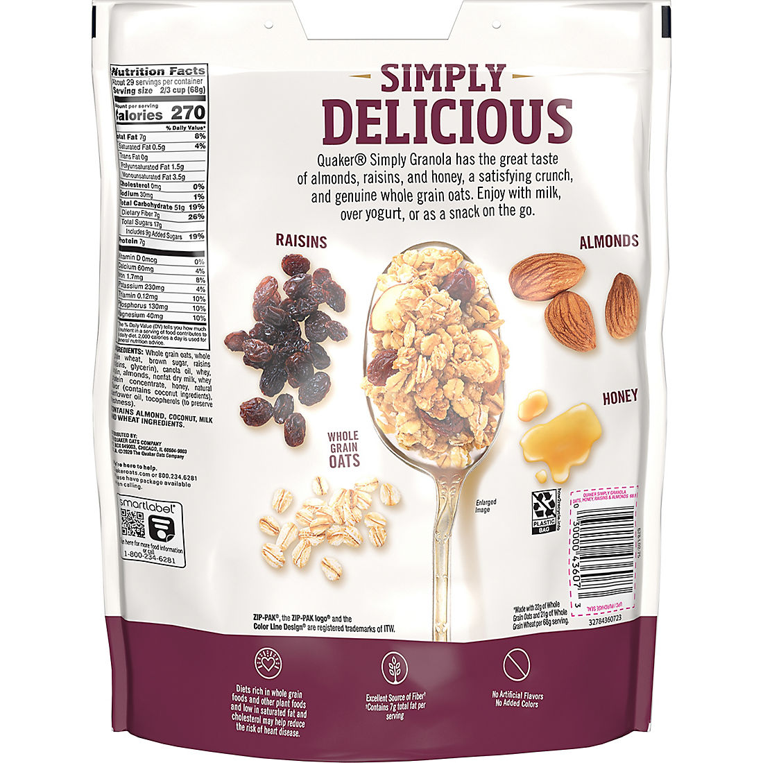 Quaker Oats Granola Cereal Nutrition Facts | Besto Blog Quaker Oats Granola Cereal Nutrition Facts | Besto Blog