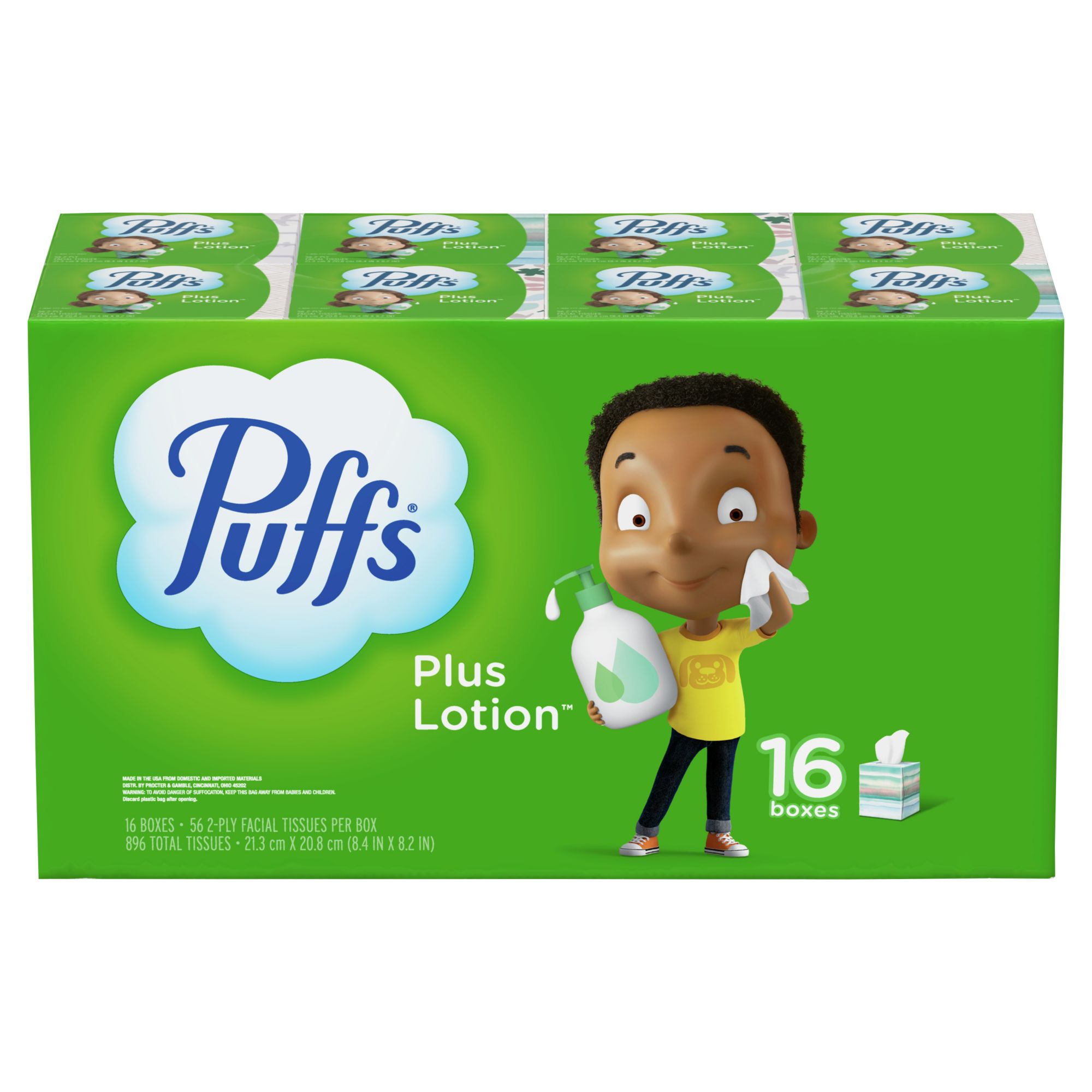 Puffs Plus Lotion Two-Ply Facial Tissues, 16 pk. | BJ's Wholesale Club