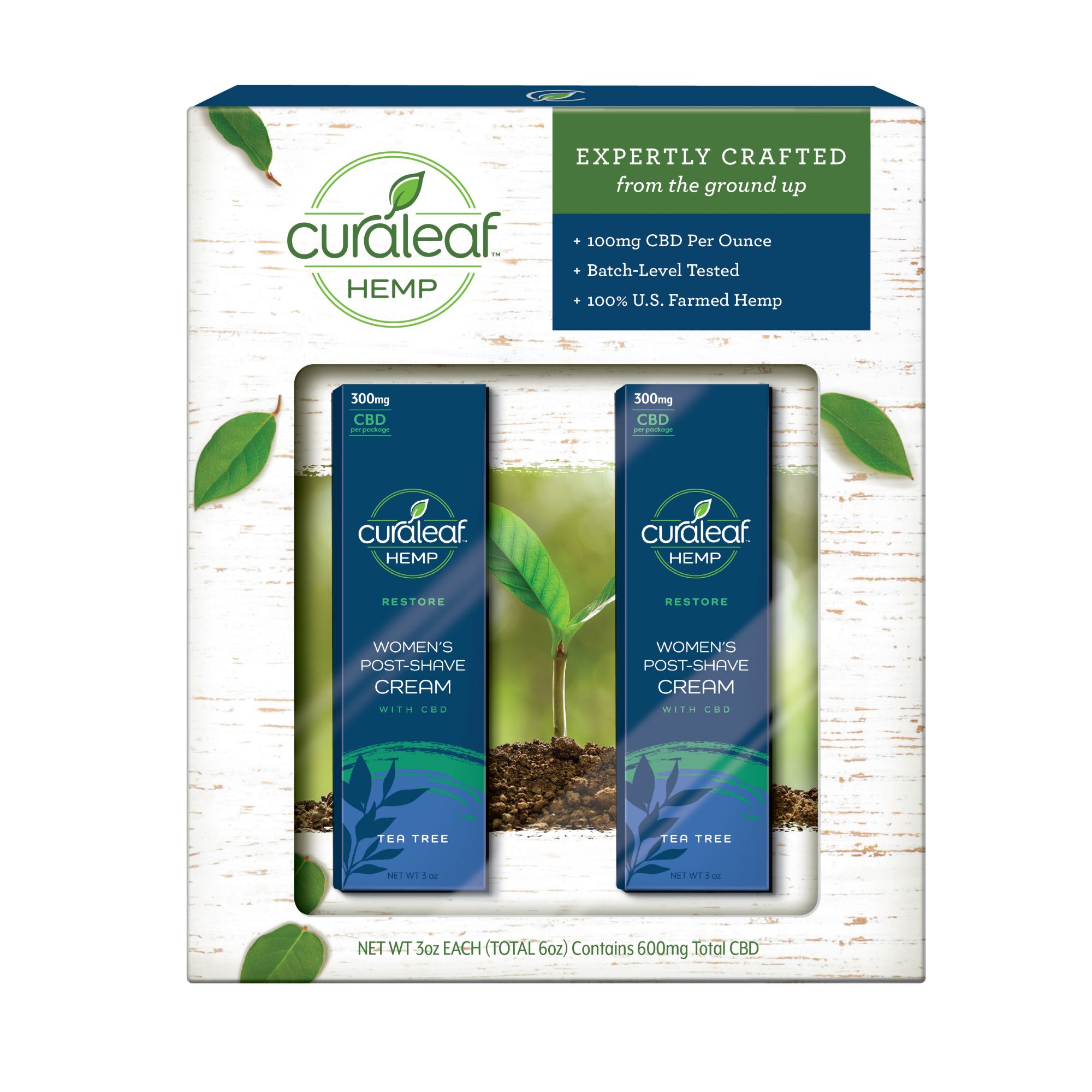 Curaleaf Hemp Womens Post Shave Cream, 2 pk. | BJ's Wholesale Club