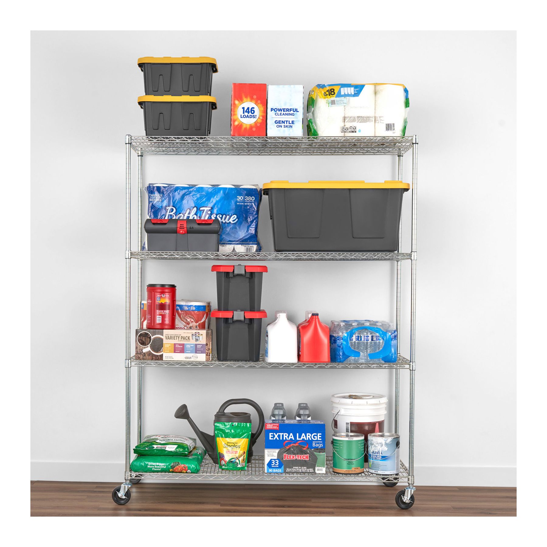 SafeRacks 24" x 60" x 72" 4-Tier Wire Shelving | BJ's Wholesale Club
