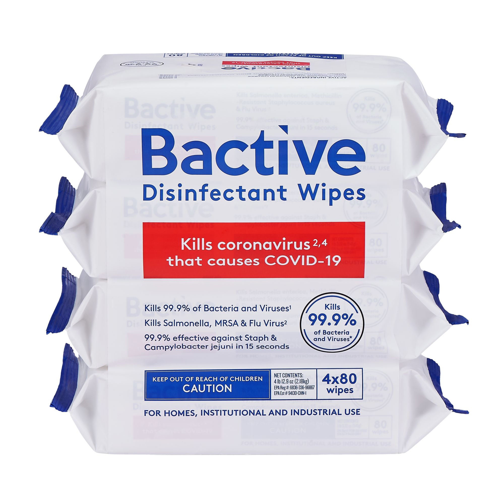 Bactive Disinfecting Wipes, 4pk. 320 ct. | BJ's Wholesale Club