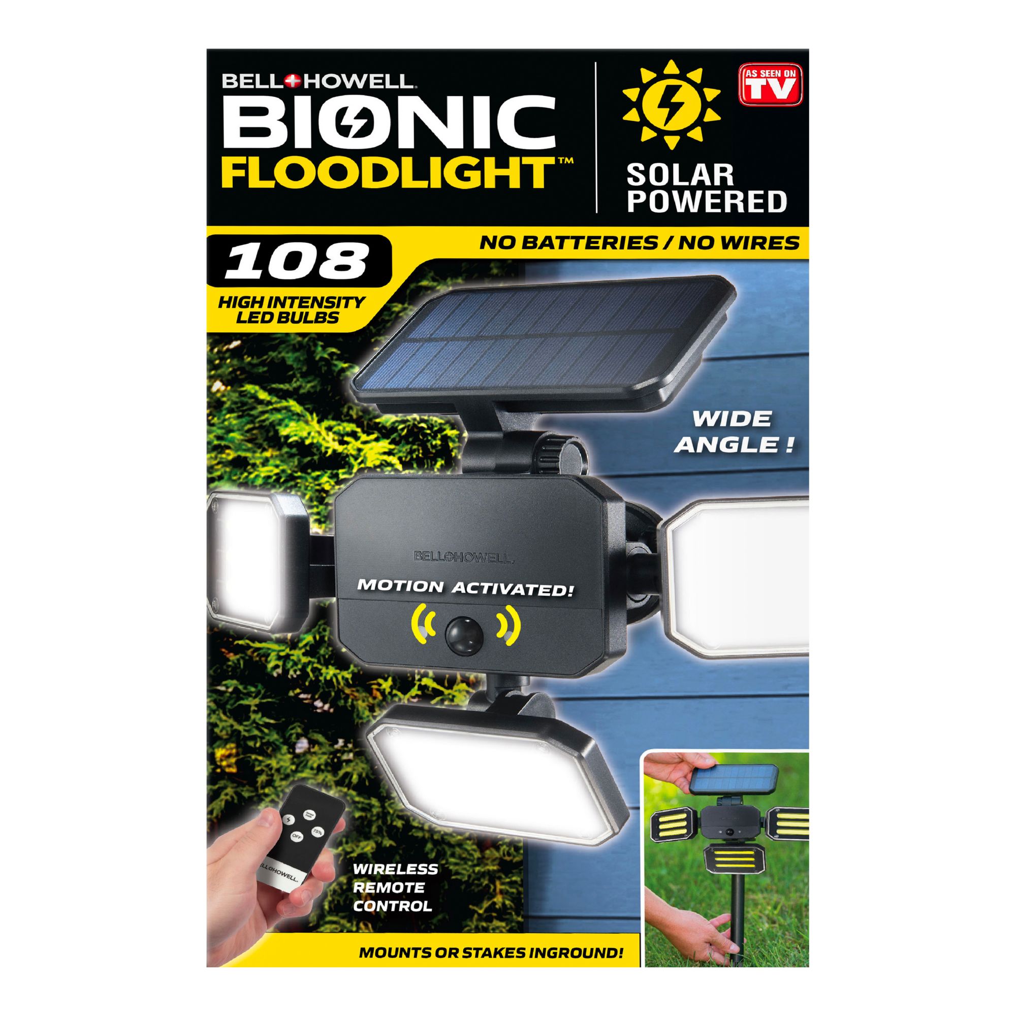 Bell+Howell Bionic Floodlight Solar Security Light | BJ's Wholesale Club