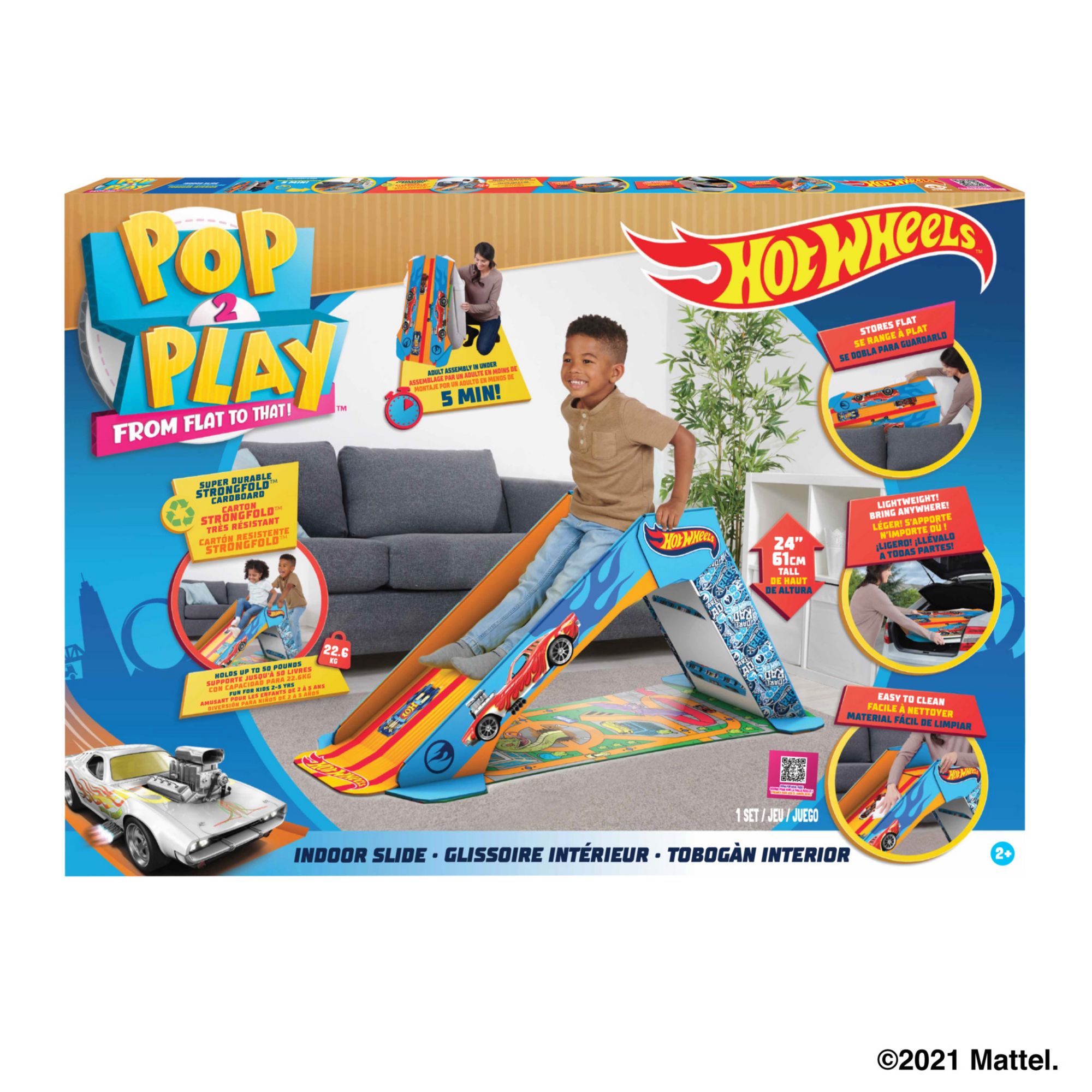WowWee Pop2Play Hot Wheels Indoor Slide | BJ's Wholesale Club