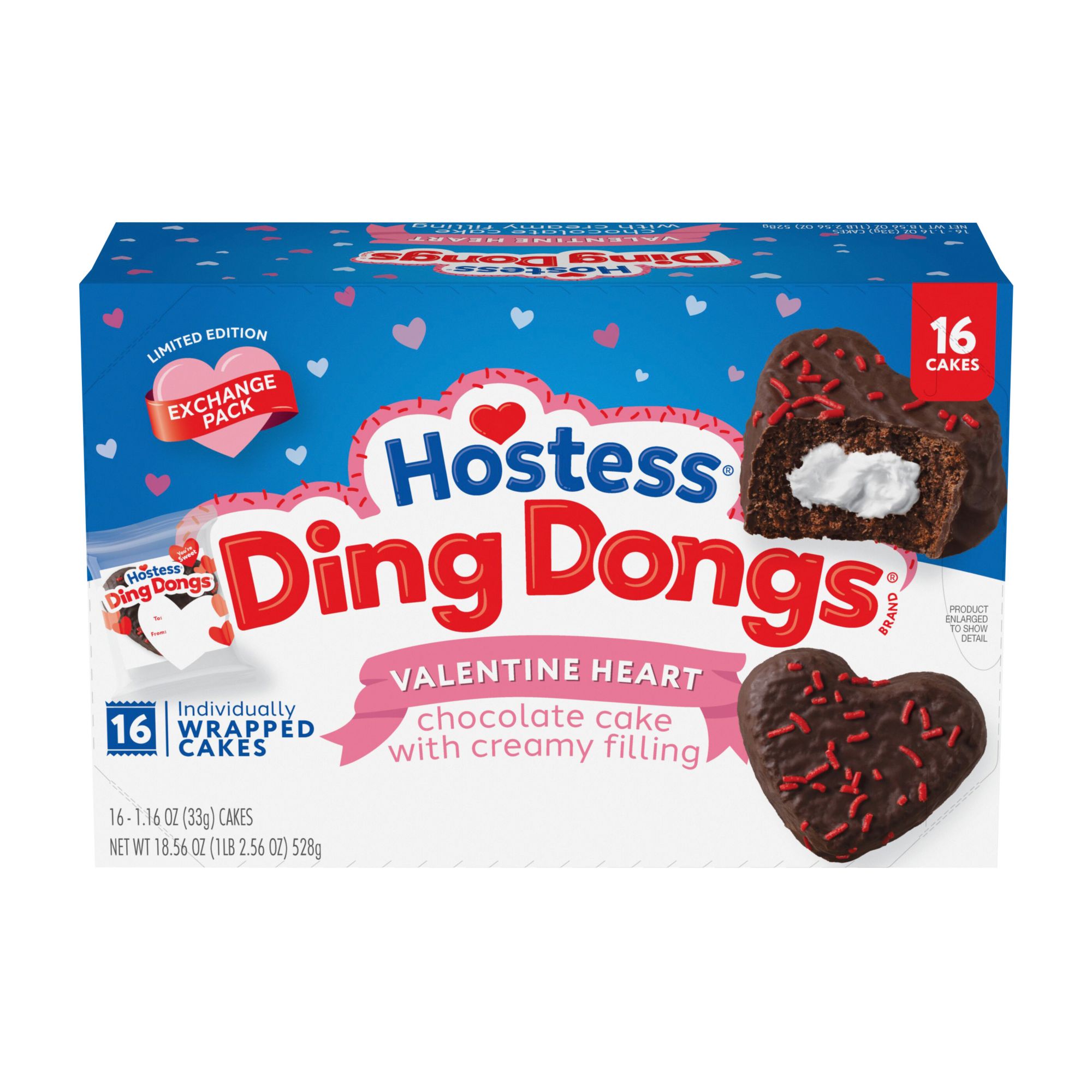 Hostess Valentines Ding Dongs 16 Pack | BJ's Wholesale Club