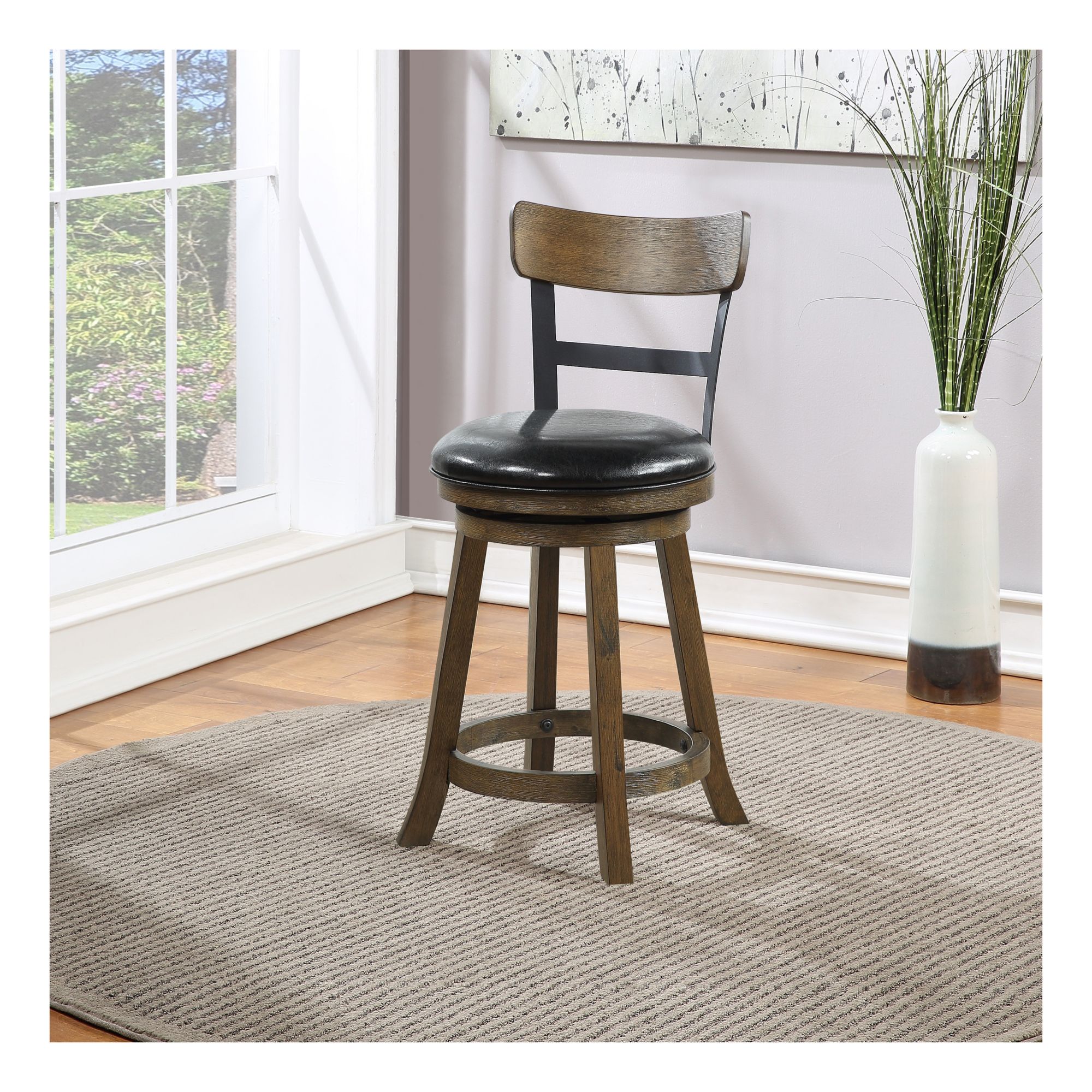 Riverside 24" Wood Swivel Barstool | BJ's Wholesale Club