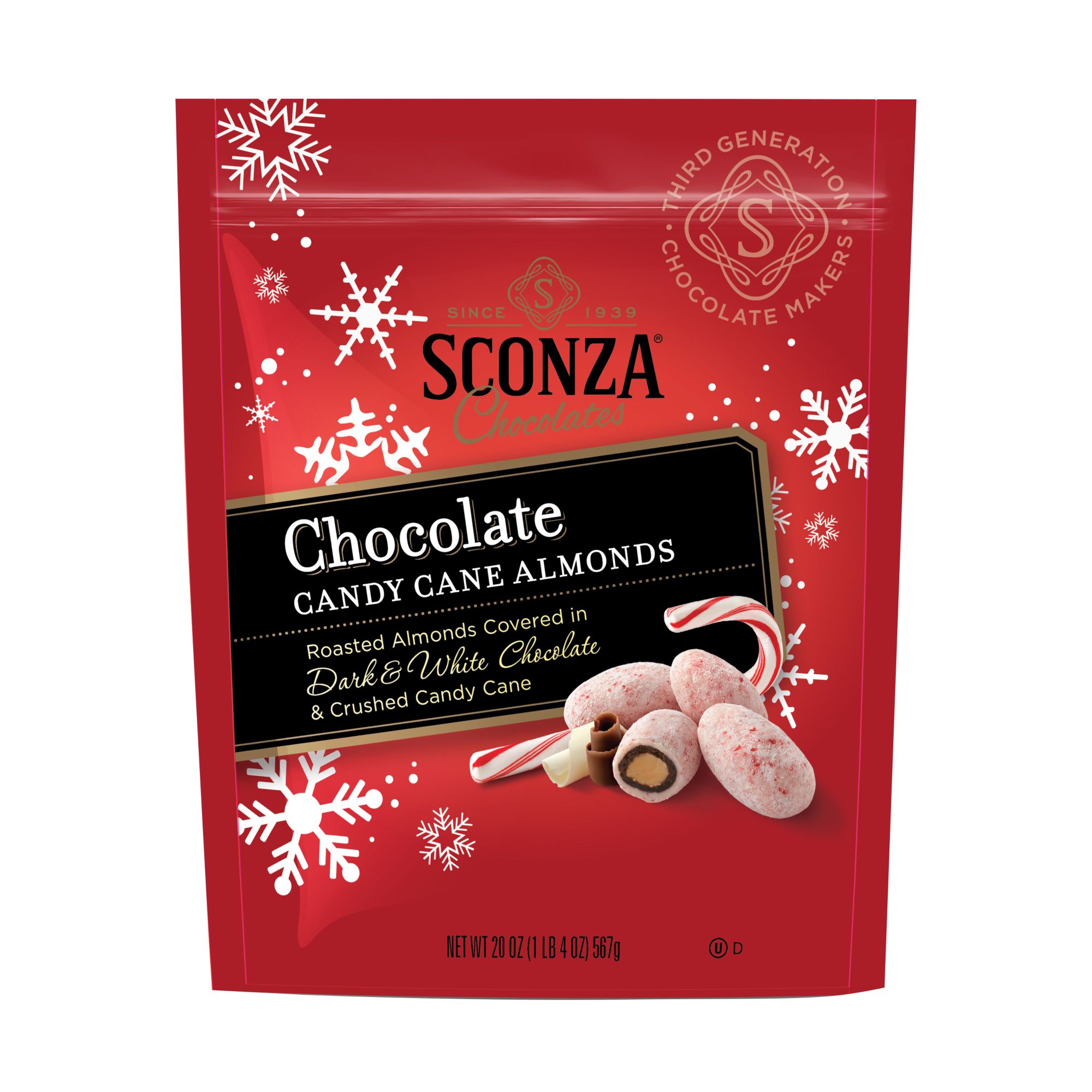 Chocolate Candy Cane Almonds, 20 oz. | BJ's Wholesale Club