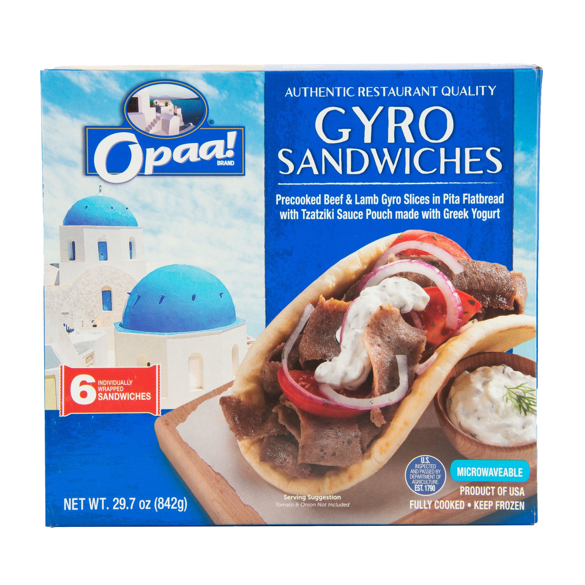 Opaa Individually Wrapped Gyro Sandwiches, 6 ct. | BJ's Wholesale Club