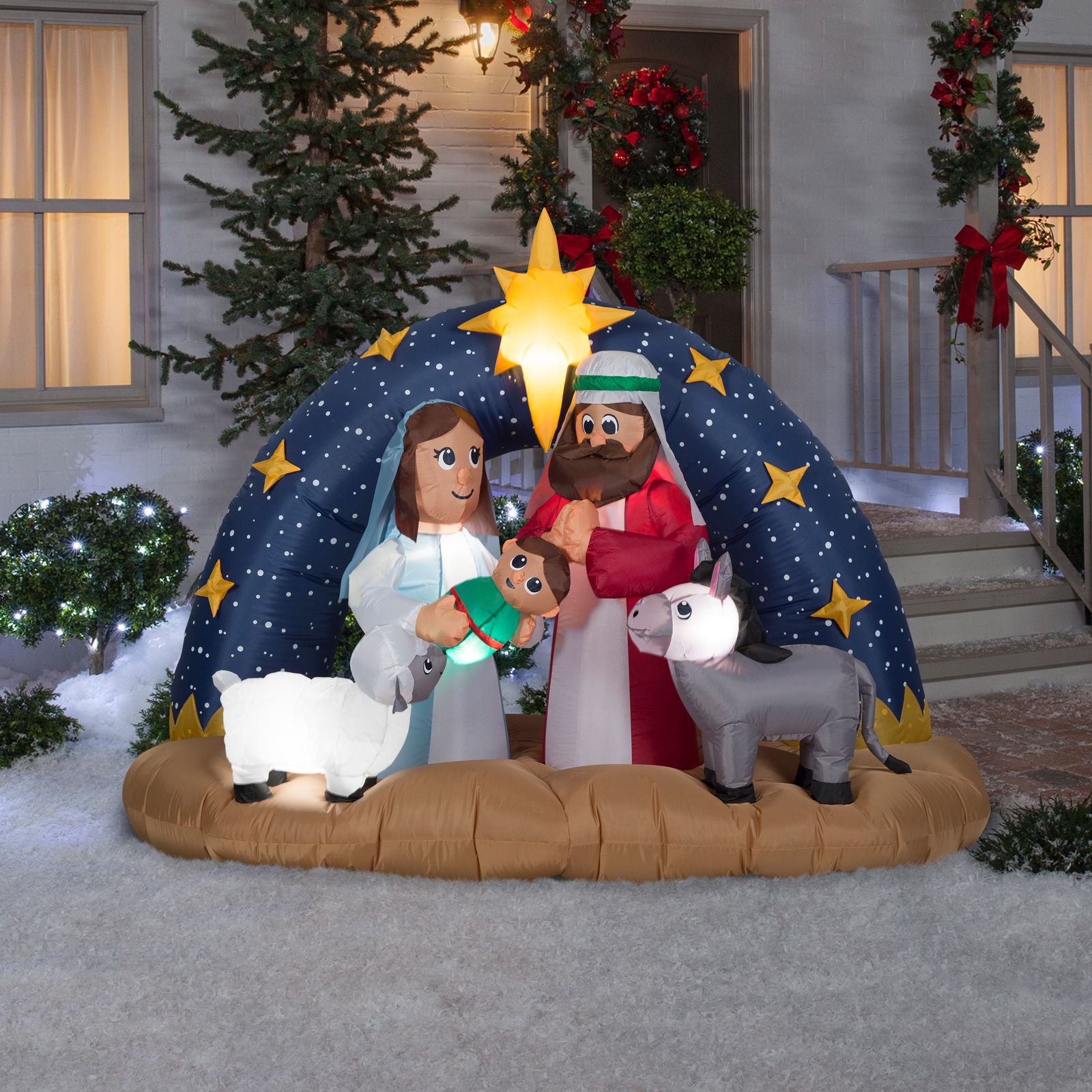Gemmy 5' Airblown Inflatable Starry Nativity Scene | BJ's Wholesale Club