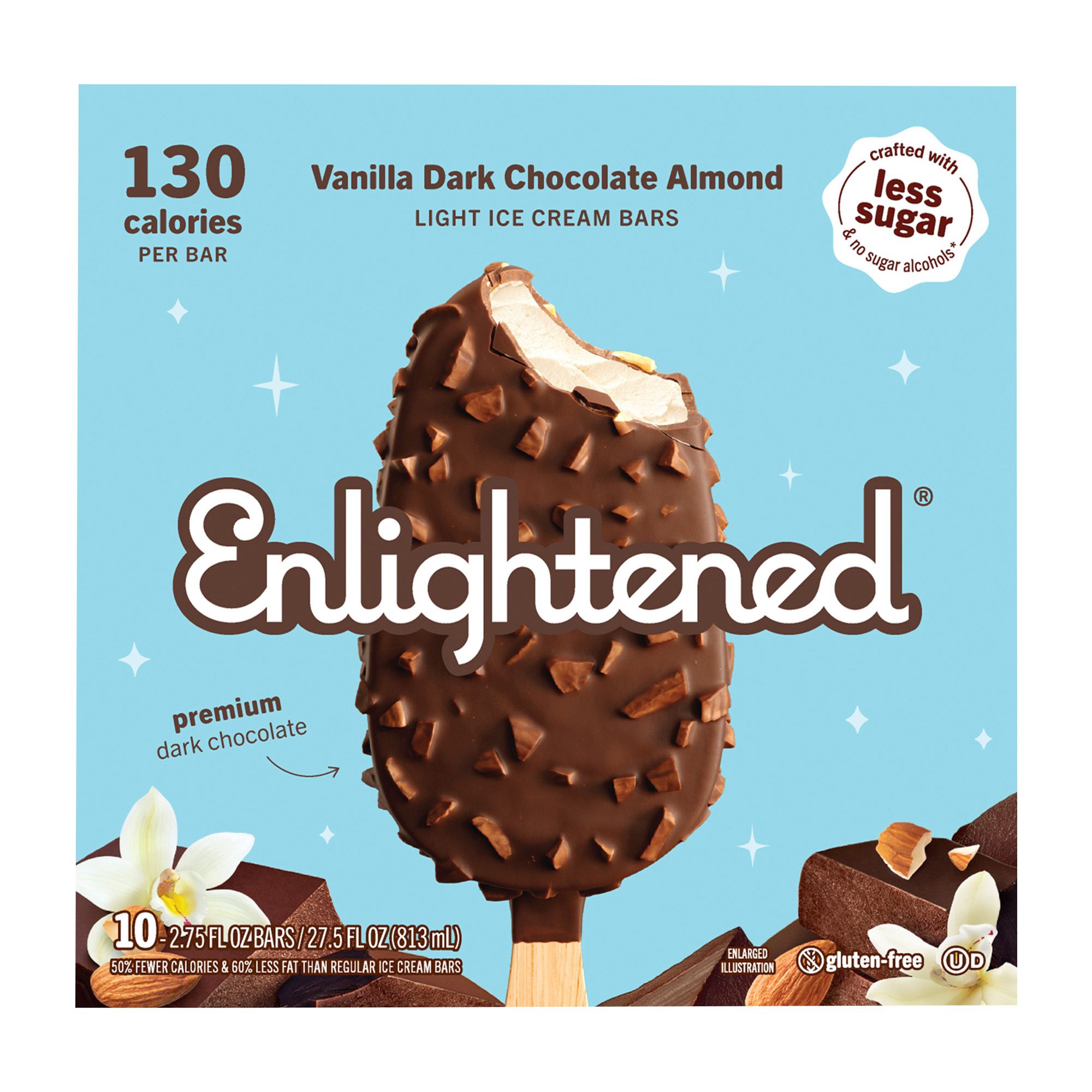 Enlightened Vanilla Dark Chocolate Almond Bars, 10 ct. | BJ's Wholesale ...