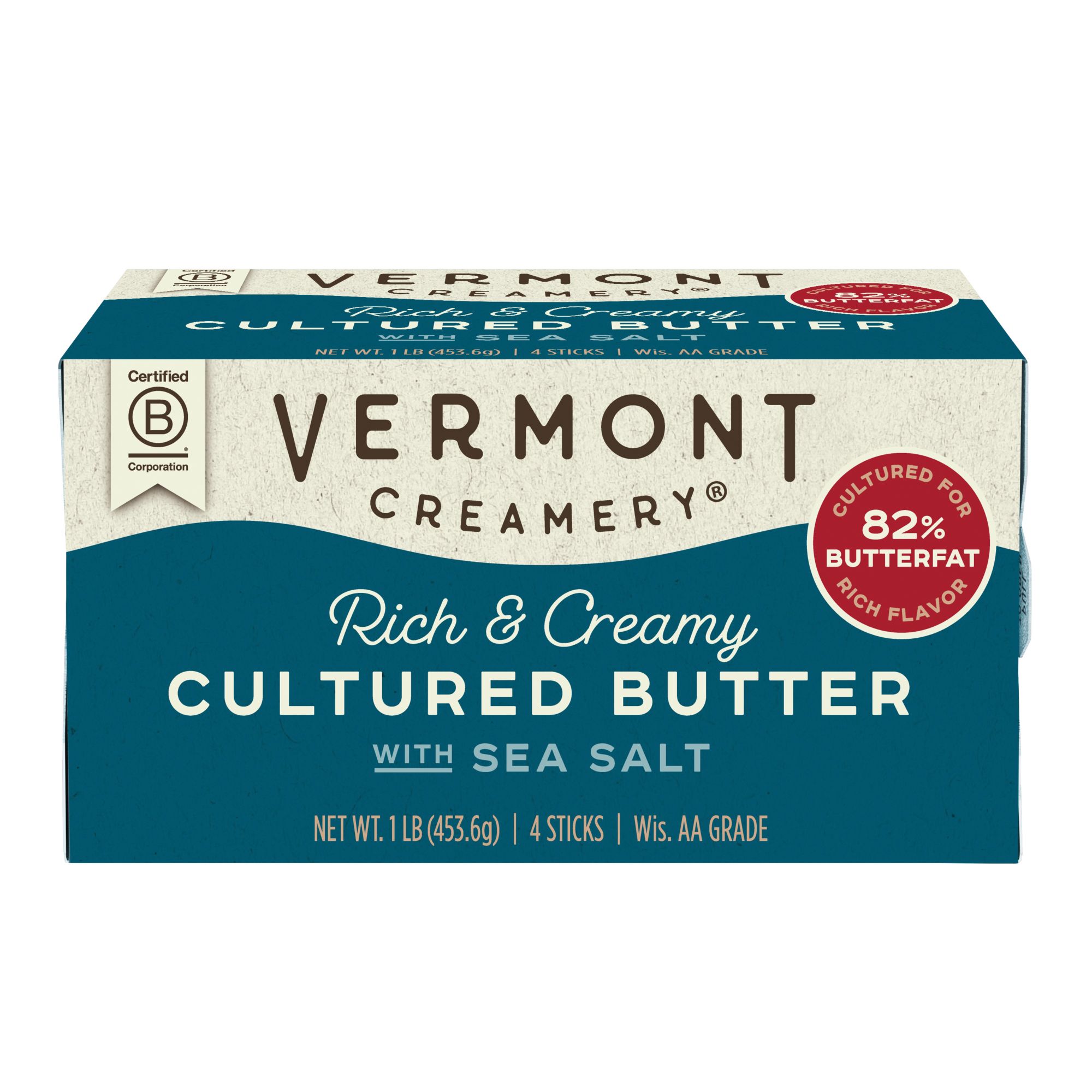 Vermont Creamery Cultured Butter Sea Salt, 1 lb. | BJ's Wholesale Club
