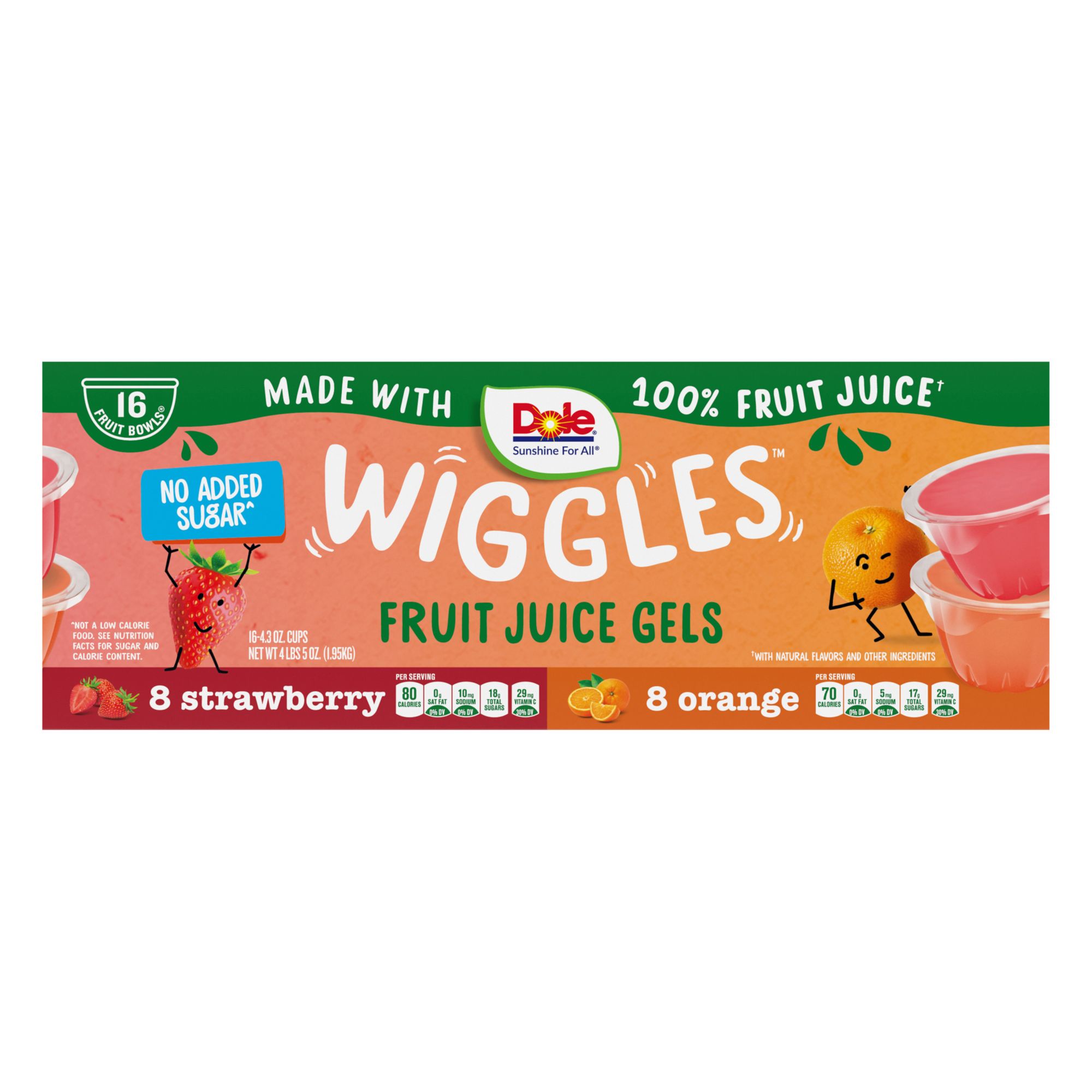 Dole Wiggles Strawberry & Orange 16 pk | BJ's Wholesale Club