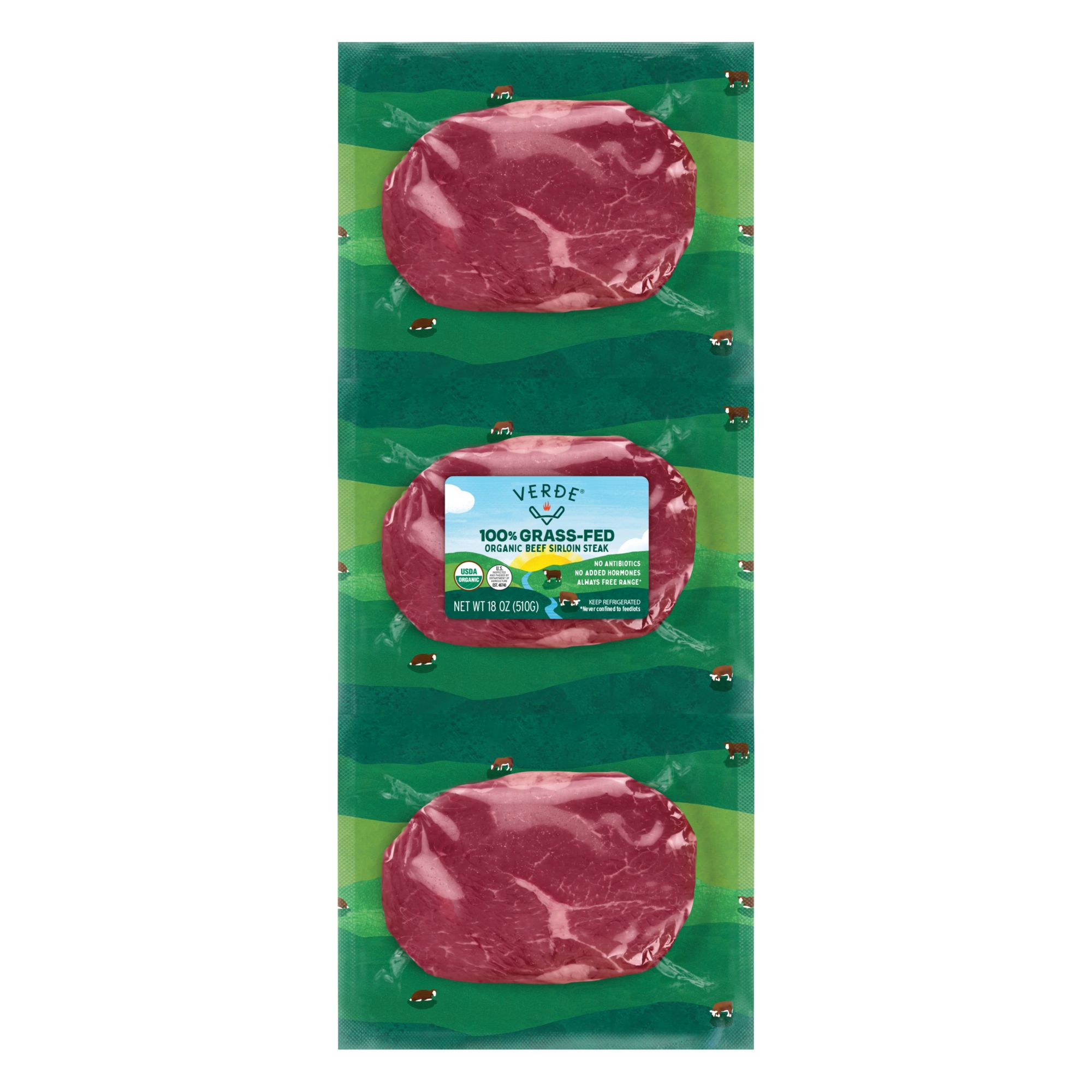 Verde Farms 100% Organic Grass Fed Sirloin Steak, 18 oz. | BJ's ...