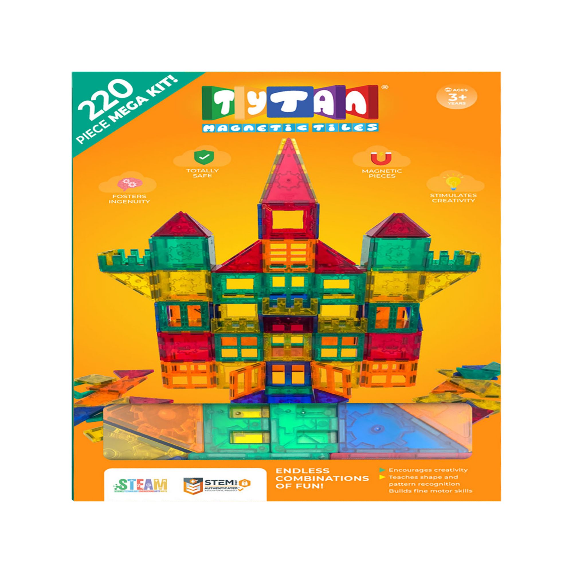 Tytan 220-Pc. Supersized Magnetic Tiles & Blocks Set | BJ's Wholesale Club