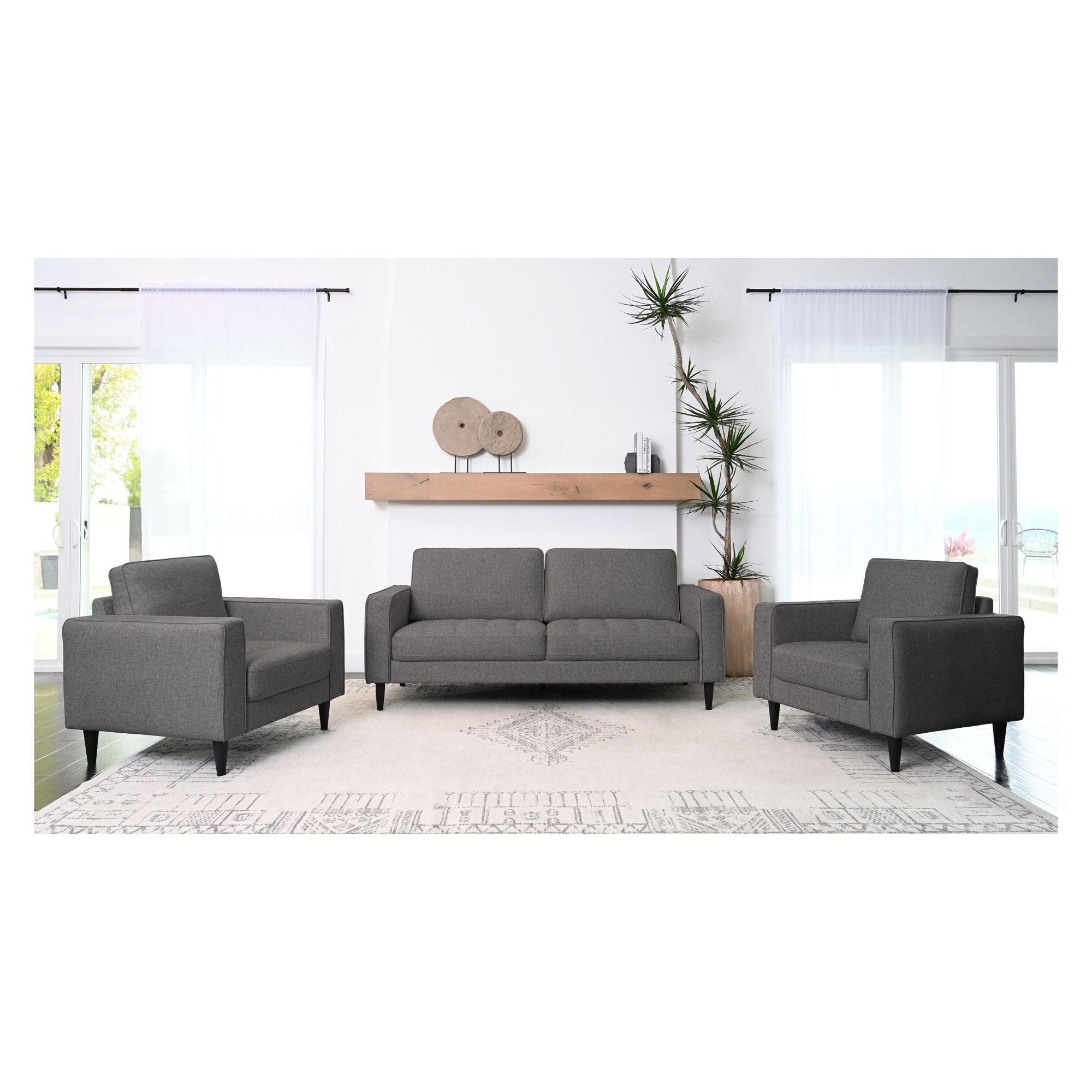 Abbyson Haverly 3-Pc. Fabric Sofa Collection | BJ's Wholesale Club