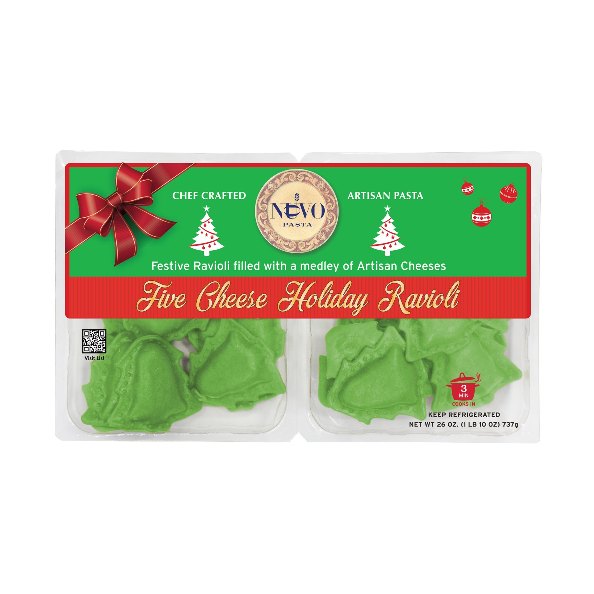 Nuovo Pasta Christmas Tree Shape Cheese Ravioli, 26 oz. | BJ's ...
