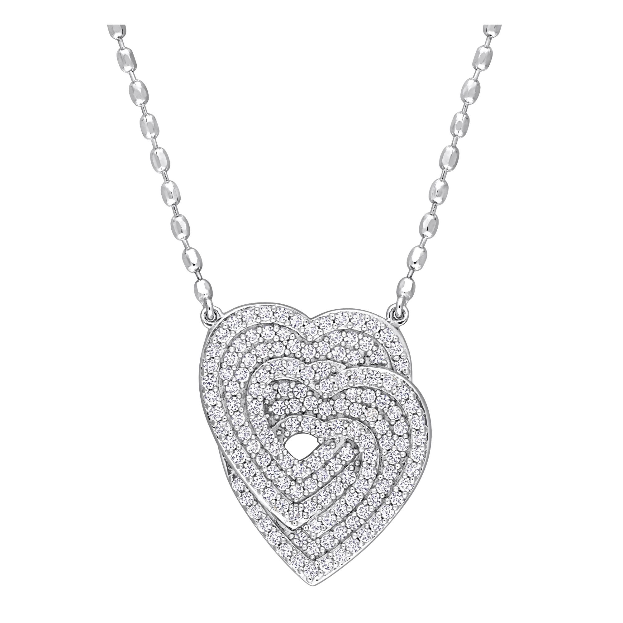 Sterling silver interlocking heart necklace store