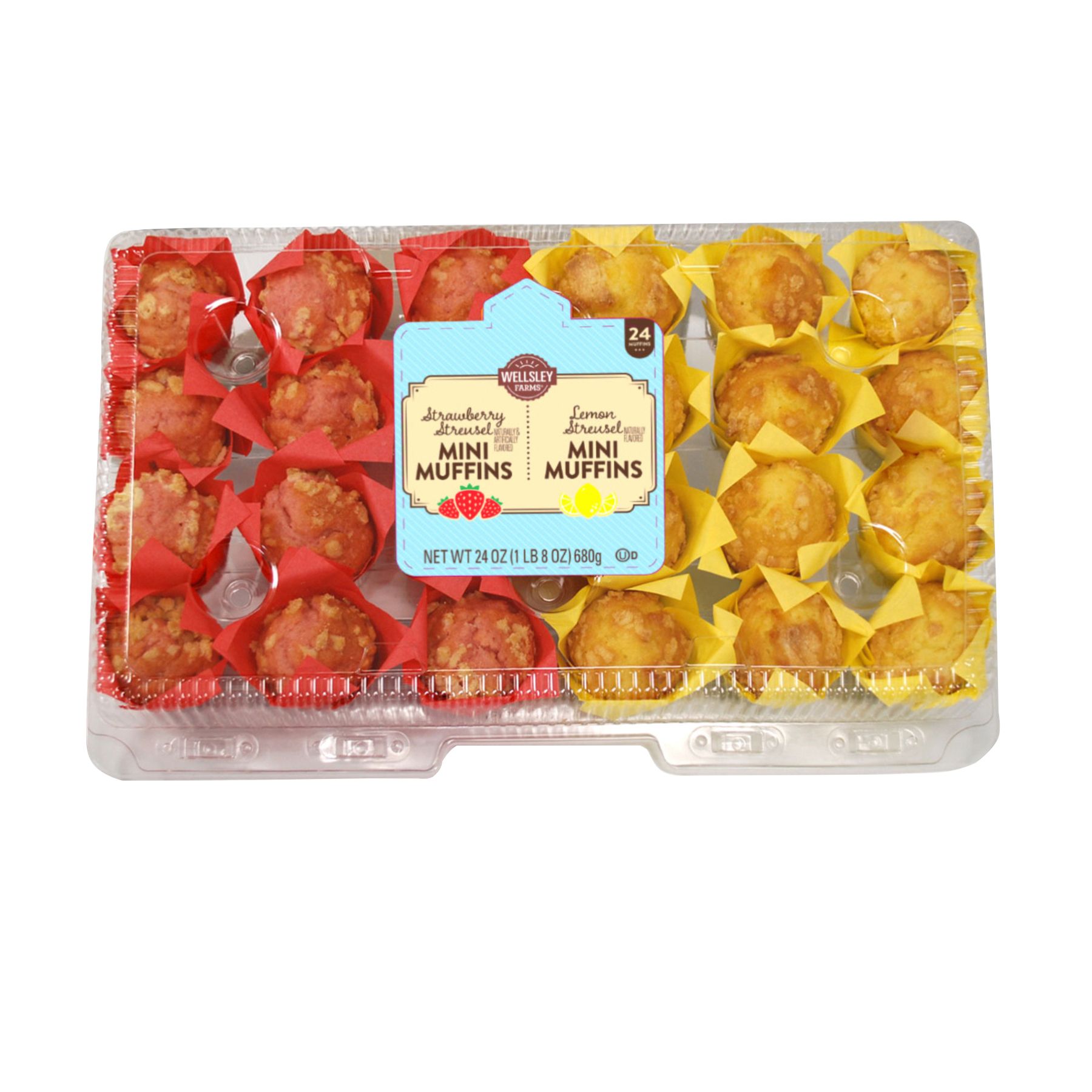 Wellsley Farms Strawberry/Lemon Streusel Mini Muffins,24ct | BJ's ...