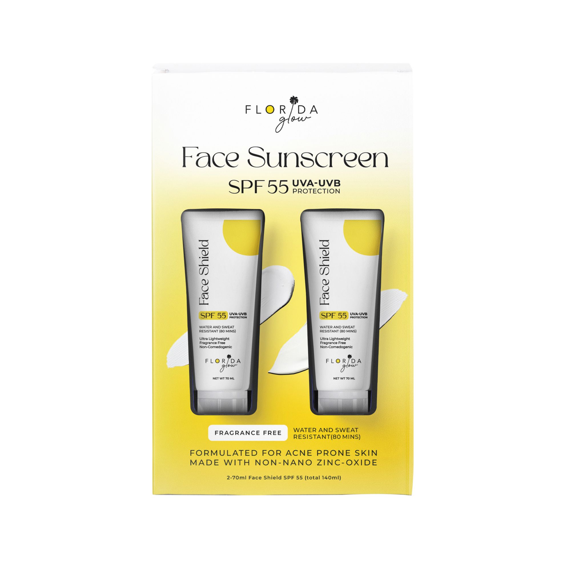 Florida Glow Face Shield Non-Comedogenic SPF 55 Face Sunscreen | BJ's ...