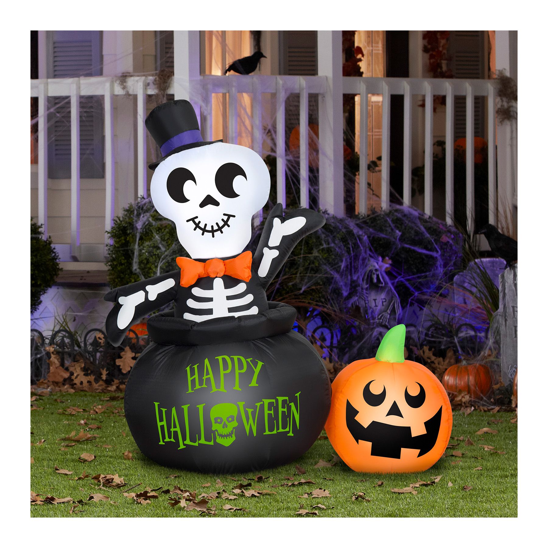 Gemmy Halloween Inflatable Skeleton in Cauldron | BJ's Wholesale Club