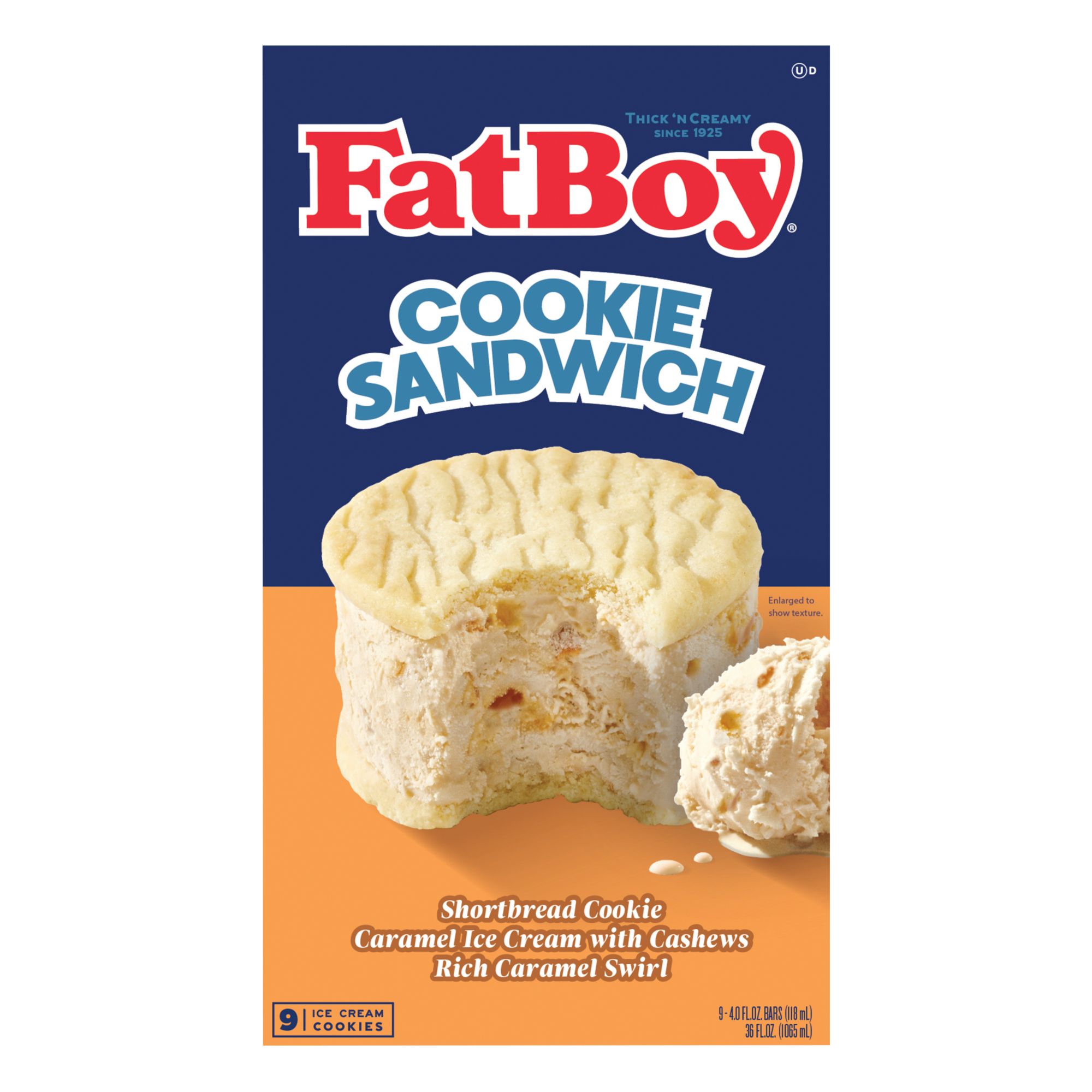 FatBoy Caramel Cashew Ice Cream Sandwich, 9 pk. | BJ's Wholesale Club