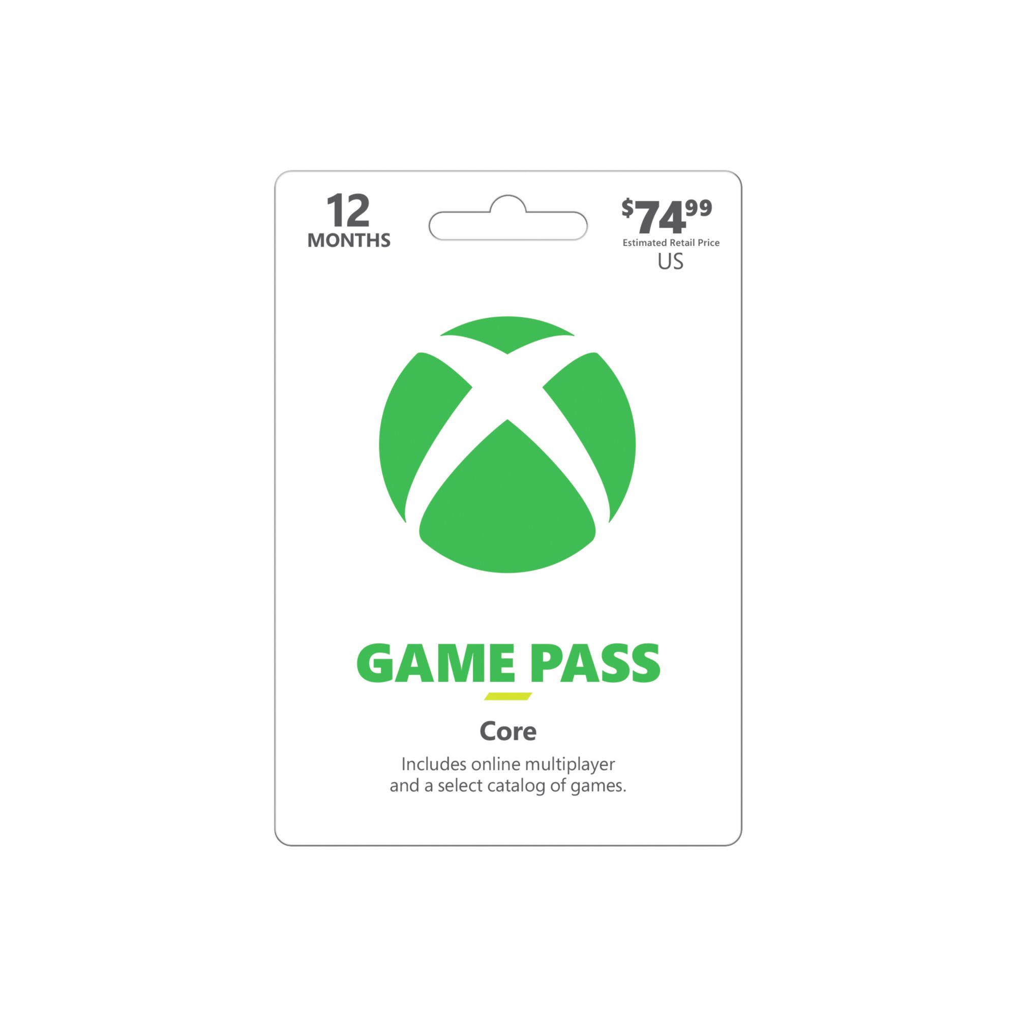Xbox Game Pass Core 12 Months Physical
