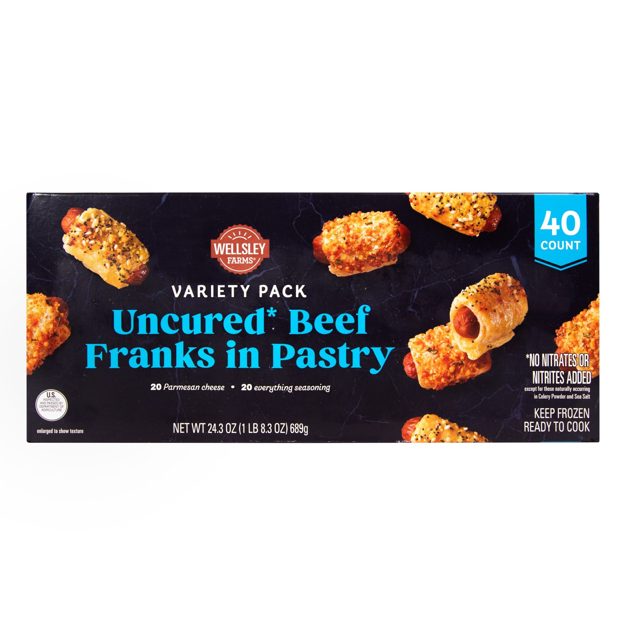 Wellsley Farms Uncured Cocktail Beef Franks Variety Pack, Parmesan ...