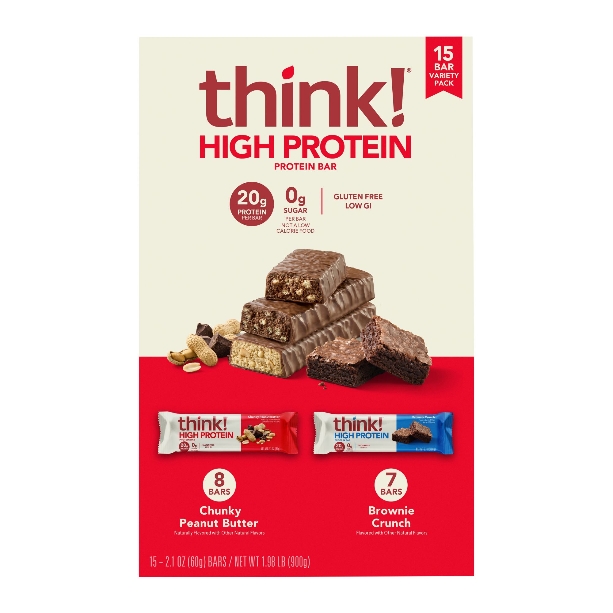 Think! High Protein Bars Variety Pack, 15 ct | BJ's Wholesale Club