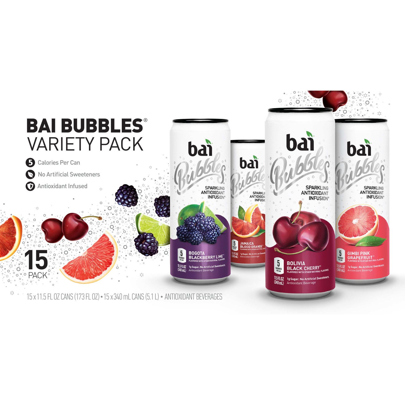 Bai Bubbles Drink Sparkling Antioxidant Infused | BJ's Wholesale Club