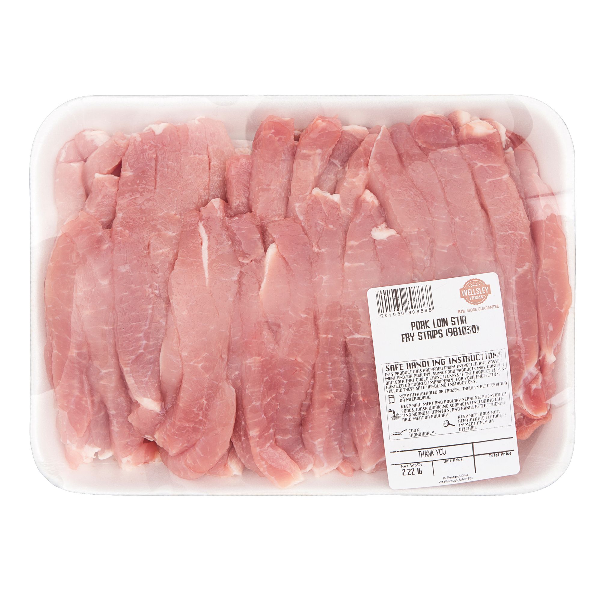 Wellsley Farms Fresh Pork Loin Stir Fry Strips, 2.25 - 3 lbs. | BJ's ...